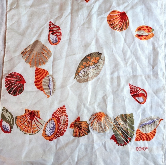 Vintage | Accessories | Vintage Silk Echo Made In Japan Seashells Scarf ...